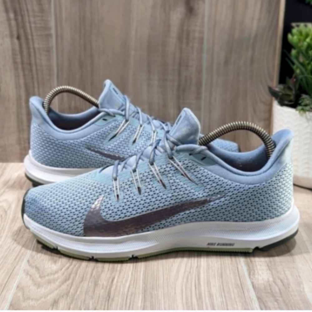 Nike Quest 2 Running Ocean Blue Silver Athletic Sneak… - Gem